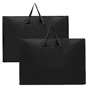 ZUQIAN 2 Pack Large Size Art Portfolio Bag with Nylon Shoulder, 27 x 36 Inches Poster Board Storage Bag, Waterproof Drawing Painting Sketch Bag Case for Artist and Student Art Work Portfolio