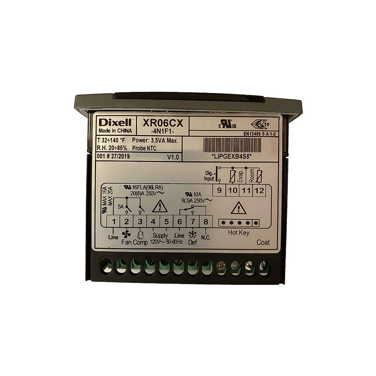 New Dixell Model: XR06CX (for Refrigerators) Digital Temperature Control Panel Thermostat with 2 Temperature Sensor Probes Included 120v / Technician Ready by Xiltek Gray