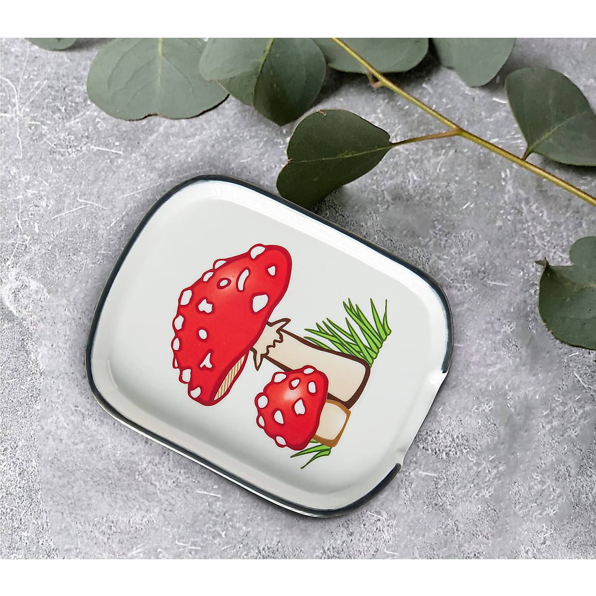 Ceramic Spoon Rest for Stove Top, Large Spoon Holder, Mushroom Spoon Rest for Kitchen Counter, Farmhouse Coffee Spoon Rest Kitchen Décor