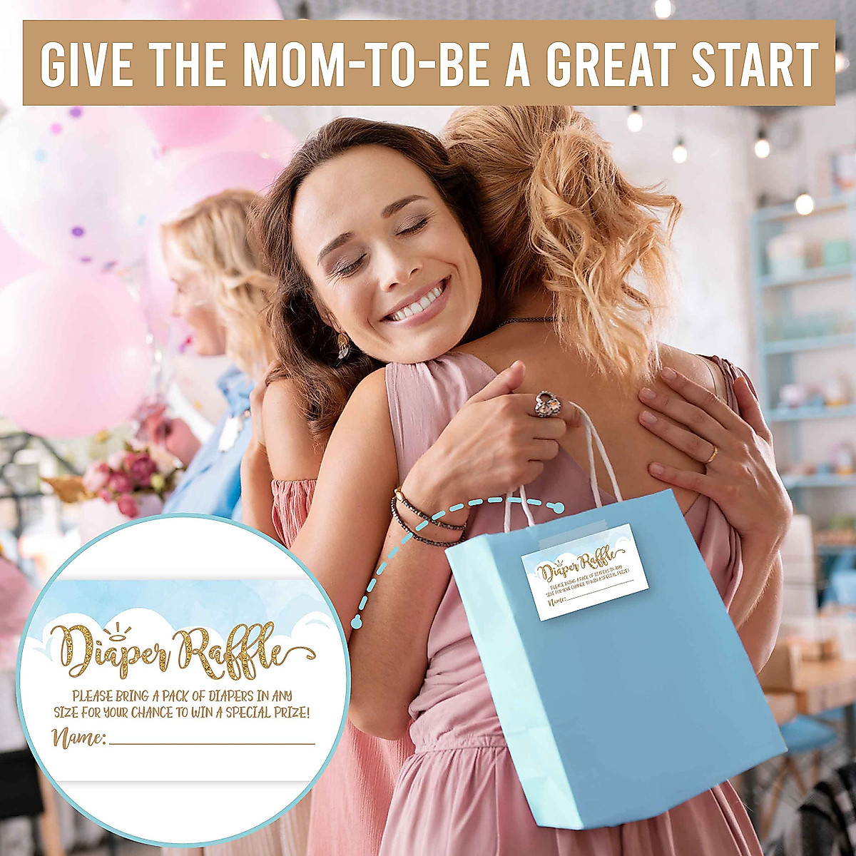 25 Baby Shower Diaper Raffle Tickets For Baby Shower Boy - Heaven Sent Baby Shower Games For Boys, Diaper Raffle Cards, Baby Raffle Tickets, Baby Shower Invitation Inserts, Baby Shower Ideas