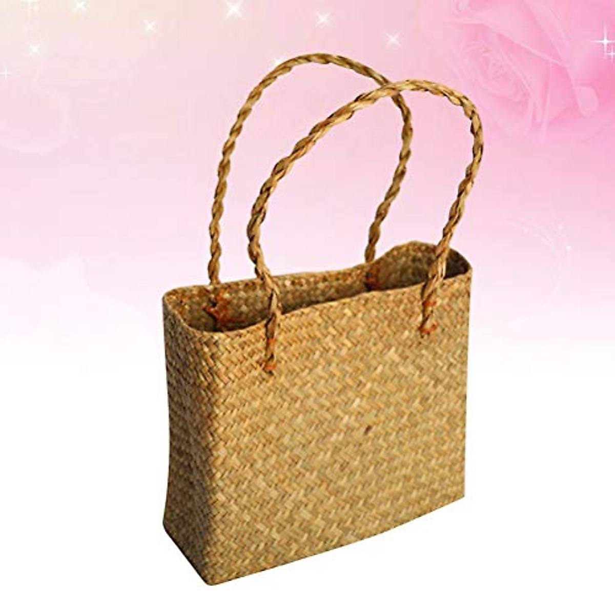FENICAL Women Summer Straw Bag Casual Rattan Woven Beach Bag Large Capacity Tote Handmade Women Shoulder Bag