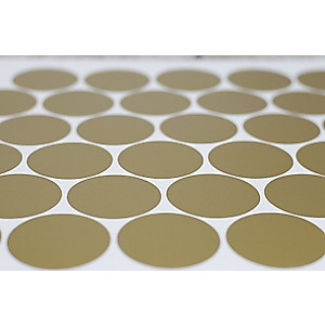 Easy Peel & Stick Gold Wall Decal Dots, 1.2inch (216 Decals) Safe on Paint Walls Removable Metallic Vinyl Polka Dot Decor, Round Circle Art Glitter Stickers, Paper Sheet Room Set