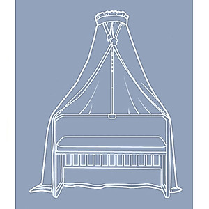 Cdycam Baby Infant Toddler Bed Dome Cots Mosquito Netting Hanging Bed Net Mosquito Bar Frame Palace-Style Crib Bedding Set (White Stand Only)