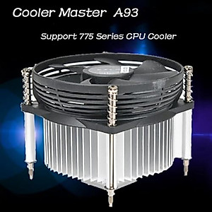 A93 CPU Cooler Radiator - 95mm Cooling Fan & Aluminum Heatsink - for Intel CPU Socket LGA775 (A93)