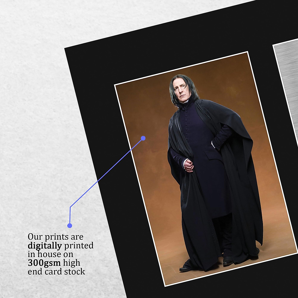 HWC Trading Alan Rickman Severus Snape Harry Potter Gifts Printed Signed Autograph Picture for Movie Memorabilia Fans - US Letter Size