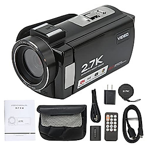 Qiilu Digital Camera Recorder, HD Digital Video Camera 3in IPS Screen 48MP DV Camera Night Vision Recording Camera 100‑240V(#3)