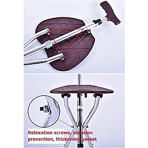 M-GYG Folding Canes with Seat Walking Stick Cane and Chair Combo Height Adjustment 350lbs Capacity