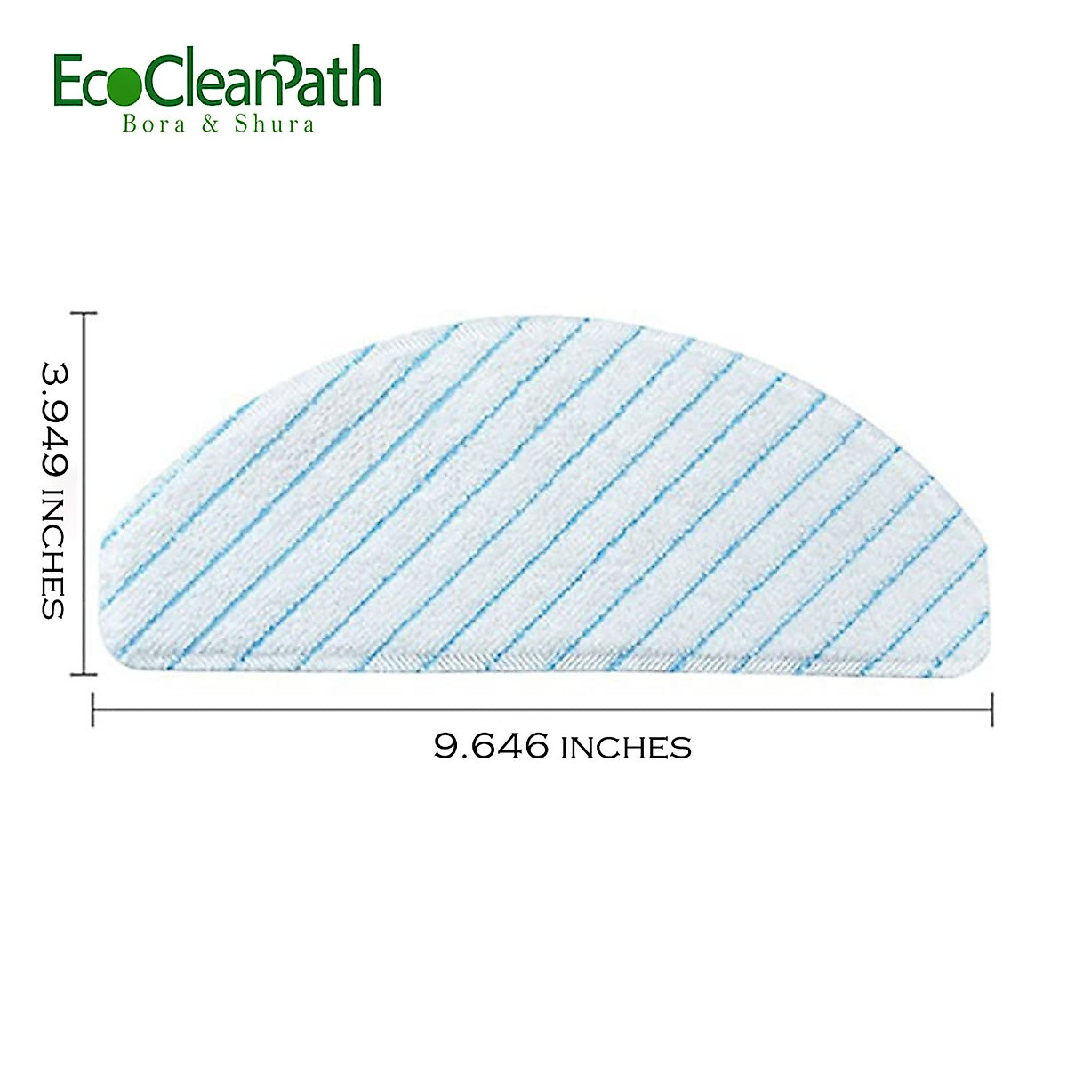 ecocleanpath 12pcs Disposable Mopping Pads for Compatible with T8/T8+/T8 AIVI, N8/N8 Pro/N8 Pro+, T9/T9+, Oscillating Mop, Microfiber, Washable, Blue Stripes