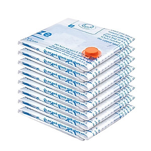 Vacuum Storage Bags 8 Large, Space Saver Sealer Bags, Airtight Compression Bags for Clothes, Pillows, Comforters, Blankets, Bedding(NO PUMP)