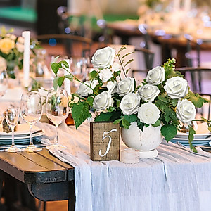 JOYLEX Artificial Flowers Realistic Roses, 25pcs Real Looking Fake Roses with Stem for DIY Wedding Bouquets Centerpieces Bridal Shower Party Home Romantic Decorations (Regular 3" - 25pcs, White)