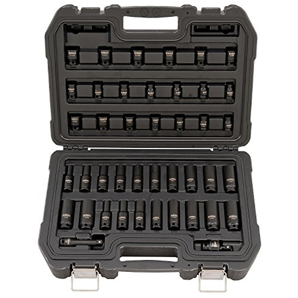 DEWALT Impact Socket Set, Combination, SAE/MM, 3/8-Inch Drive, 42-Piece (DWMT19248)