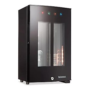 Wine Enthusiast Somm du Vin 2-Bottle Wine Preserver and Chiller – Split Zone Temperature Control, Hands Free Vacuum Seal System, Touchscreen Controls (Right Hinge)