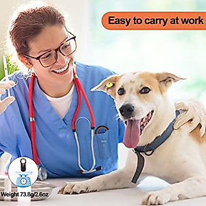 Alacrity Microchip Scanner Animal Chip ID Reader Scanner Bluetooth Pet Wireless RFID EMID Animal ID Tag Handheld Scanner Animal Tag Reader EMID FDX-B(ISO11784/11785) and ID64 RFID