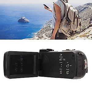Digital Camera, 3.0 inch IPS Touch Screen Vlogging Camera USB Port Front Fill Light 48MP Image Resolution for Campus Records