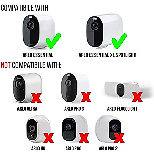 [Updated Version] Wasserstein Solar Panel with 13.1ft/4m Cable Compatible with Arlo Essential Spotlight/XL Spotlight Camera (Black, 1-Pack) (NOT Compatible with Arlo Ultra, Pro 1/2/3, HD, Floodlight)