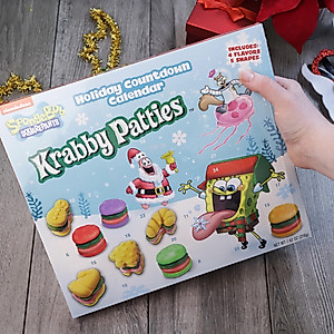 Frankford SpongeBob SquarePants Advent Calendar-24 Days of Krabby Patty Treats, Countdown to Christmas, 7.62 Ounces