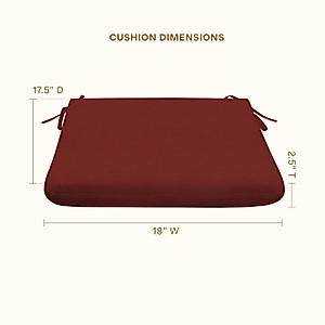 Honeycomb Outdoor Universal Seat Cushion Set, 18" x 17.5", Textured Solid Henna Outdoor Chair Cushions
