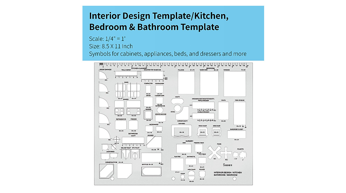 Sooez Architectural Templates Kit for Precise Drafting and Design