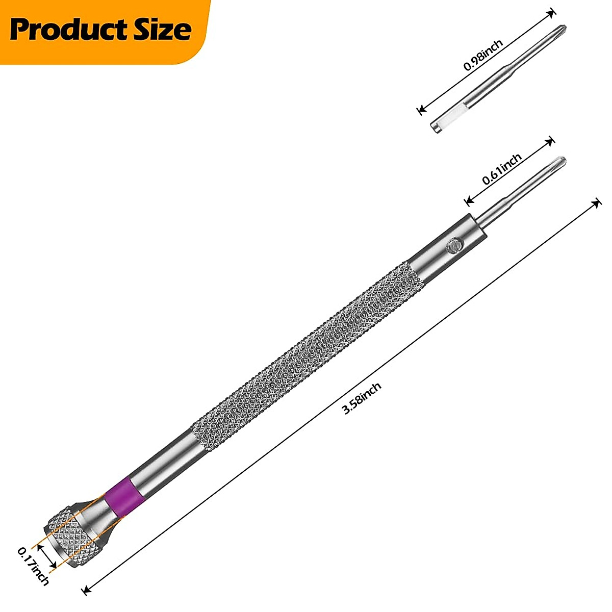 8PCS Professional Screwdriver Set, VAKOGAL Micro Precision Screwdriver Kit 0.6-1.6mm, 8 Extra Replace Blades for Watch Repair, Eyeglasses Repair, Jewelry Work, Electronics Repair