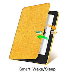 Ayotu Fabric Case for Kindle 10th Gen 2019 Released Only-Thinnest&Lightest Smart Cover with Auto Wake/Sleep - Support Back Cover adsorption(Not Fit Kindle Paperwhite 2018 or Kindle 2022), Yellow
