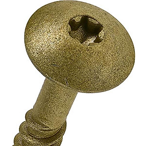 Power Pro 47866 Lag Screws, 1/4" x 1-1/2", Star Drive Construction Lag Screws, Rust Resistant, Ceramic Coated Bronze, 1lb Box, 75 pcs