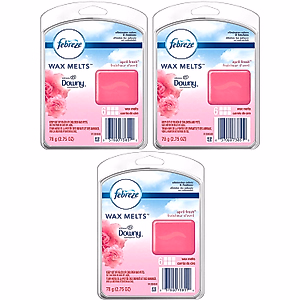 Febreze Wax Melts Air Freshener - With Downy April Fresh Scent - Net Wt. 2.75 OZ (78 g) Per Package - Pack of 3 Packages