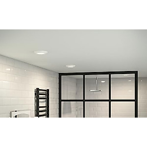 Kichler Horizon LED Downlight in White, 6.4" Flush Mount Interior Dimmable Light, 3000K, Wet Rated Integrated LED, (6.4" W x 1.3" H), 43873WHLED30, White