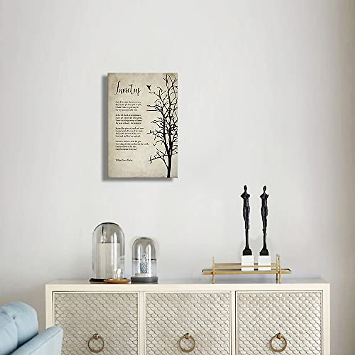 Invictus Poem Wall Art - Motivational Canvas Prints 12x18 Inch