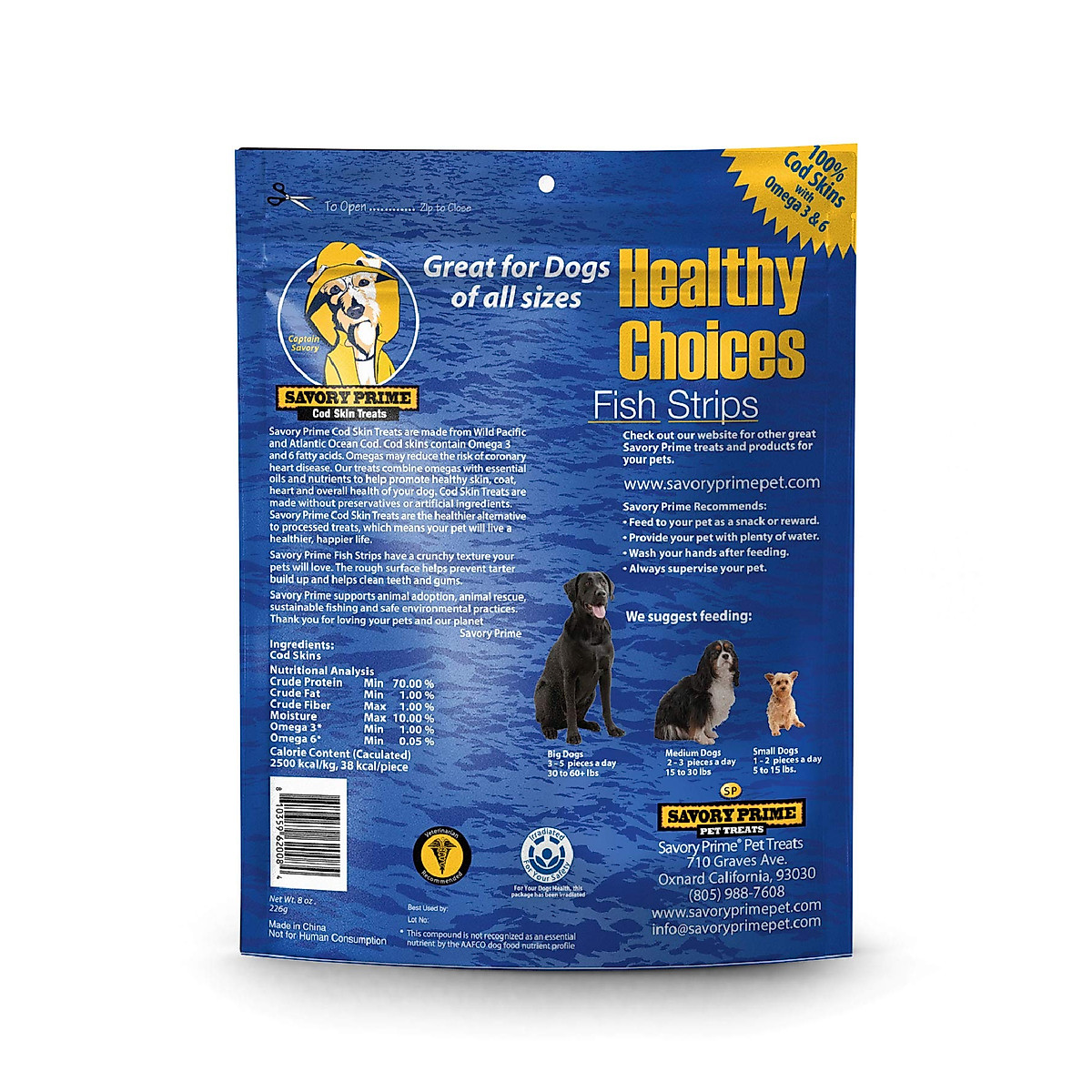 Savory Prime Cod Skin Crunchy Bites, 8-Ounce