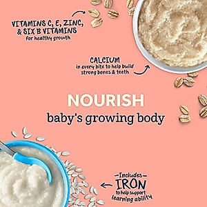 Gerber Baby Cereal 1st Foods, Grain & Grow, Oatmeal, 8 Ounce (Pack of 6)