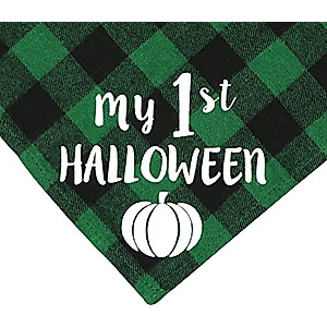 JOTFA 3 Pack Halloween Dog Bandanas, Holiday Halloween Plaid Dog Puppy Bandana Scarf Costume for Small Medium Large Dogs Pets
