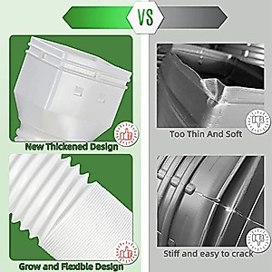Mapleza Rain Gutter Downspout Extensions Flexible - Drain Downspout Extender - Gutter Down Spout Drain -Extend from 21 to 60 Inches (White,2Pack)