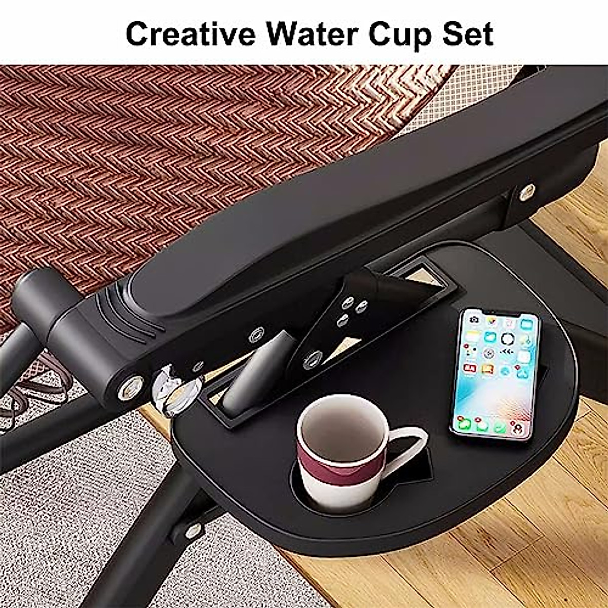 JHKZUDG Folding Patio PE Rattan Rocking Chairs,Garden Rattan Chairs,Portable Rocking Chair,PE Rattan Rocking Chair with Steel Frame, for Garden, Backyard, Porch