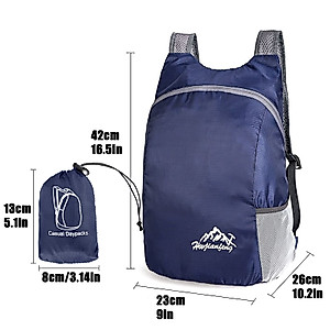 20L Ultra Lightweight Foldable Backpack Small Hiking Rucksack Ultralight Water Resistant Travel Packable Daypack for Men Women for Outdoor Sport Travelling Walking Hiking Camping Biking
