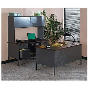 HON Metro Classic Series 72 by 36 by 29-1/2-Inch Double Pedestal Desk, Mahogany