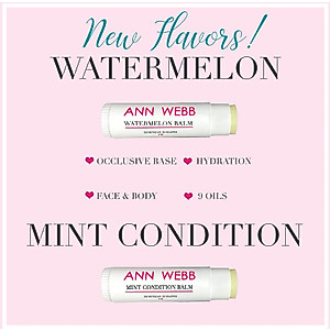 ANN WEBB Balm Lip Moisturizer for Dry Lip Care - Organic Lip Balm for Chapped Lips - Anti-aging - UV protecting Lip Repair for Hydrating Lips Oversized - Best Balm - Original .5oz