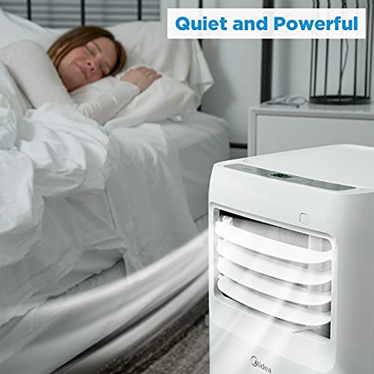 Midea 8,000 BTU ASHRAE (5,300 BTU SACC) Portable Air Conditioner, Cools up to 175 Sq. Ft., with Dehumidifier & Fan mode, Easy- to-use Remote Control & Window Installation Kit Included