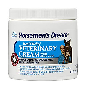 Manna Pro Horseman's Dream Veterinary Cream | First Aid Cream with Aloe Vera | 16 Ounces