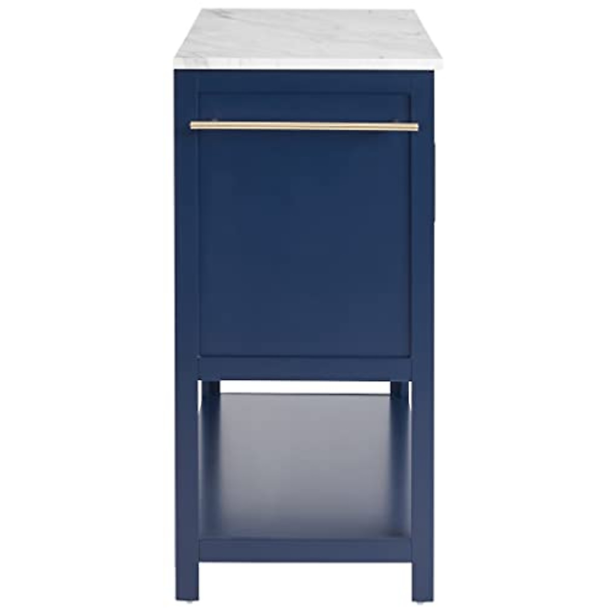 Crosley Furniture Katrina Kitchen Island with Faux Marble Top, Navy
