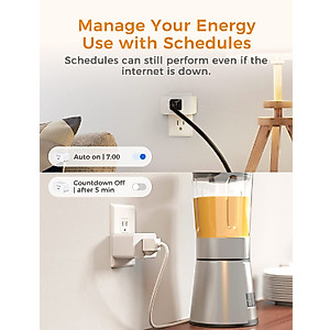 Smart Plug WiFi Outlet Work with Apple HomeKit, Siri, Alexa, Google Home, Refoss Smart Socket with Timer Function, Remote Control, No Hub Required, 15A, 2 Pack