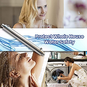 WIRELEL Water Purifier Filter for Whole House, Water Filter System 12 GPM 55W 110V + 3/4 Inch Inch MNTP