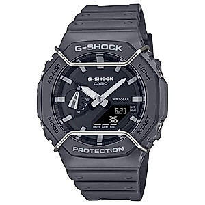 G-Shock Casio Analog-Digital Protector Carbon Core Guard Black Resin Strap Watch | GA2100PTS-8A