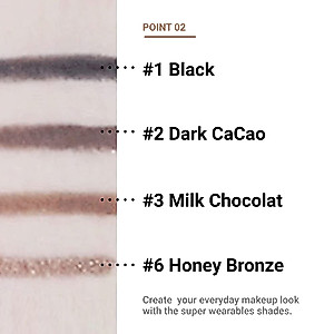 ETUDE Proof 10 Gel Pencil Liner 0.3g (#1 Black) (21AD) | Creamy Gel Texture Eyeliner with Wearable Shades to Create Precise Line Eye Makeup without Efforts