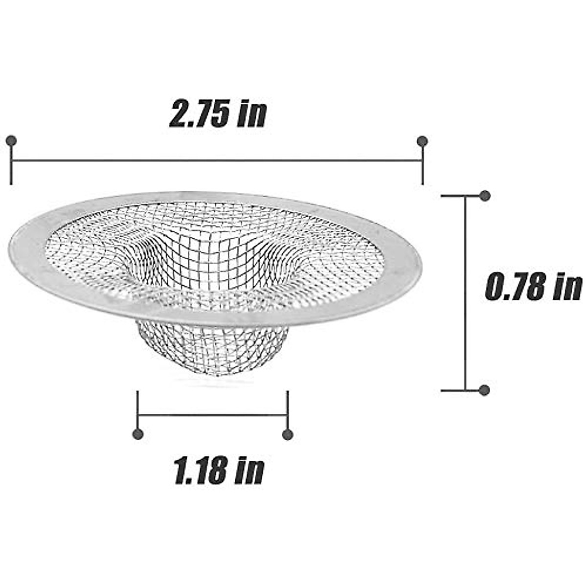 Shower Hair Drain Catcher, Stainless Steel Hair Catcher for Sink Bathroom Tub Drain Hair Catcher by Lechay (2pc)