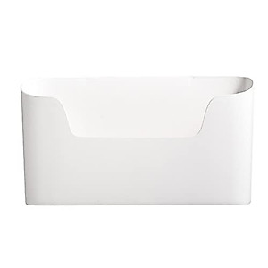 Hanging Storage Box Wall Mount: White Sundries Holder Self Adhesive Wall Organizer Punch Free Shelf Holder for Phone Reading Glasses Remote Control Remote Control Holder