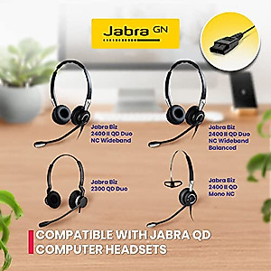 Jabra GN Style Splitter Y-Training Cord (Observation- Live/Mute Version), Compatible with Jabra, Liberation, GN Netcom Headsets - Quick Disconnect - for Coaching, Supervising, Training, Monitoring