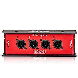 CAT Box MX - Male XLR Stage Box with Analog Audio Over Shielded CAT Cable. Send 4 Channels of Audio, DMX, Clear-Com or AES.