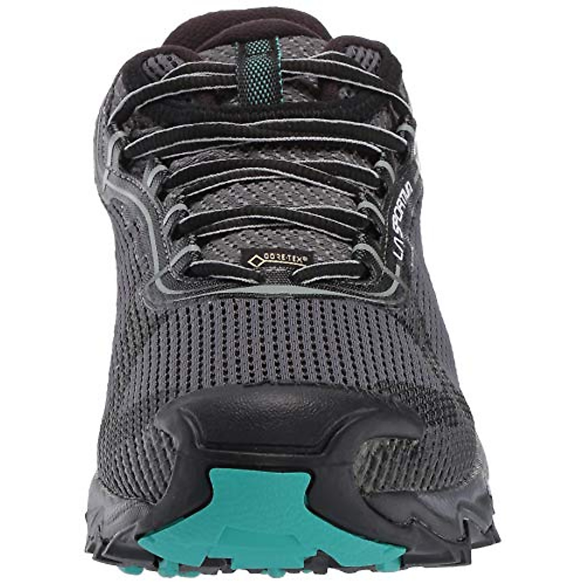 La Sportiva Womens Wildcat 2.0 GTX Trail Running Shoes, Carbon/Aqua, 6.5