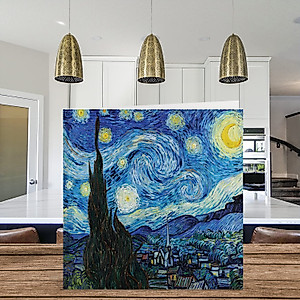 Classic Art Cards for Women Men - Van Gogh Starry Night - Famous Abstract Birthday Card for Mom Dad Papa Aunt Uncle Grandma Grandpa, 5.7 Inch Traditional Classical Painting Artwork Greeting Cards