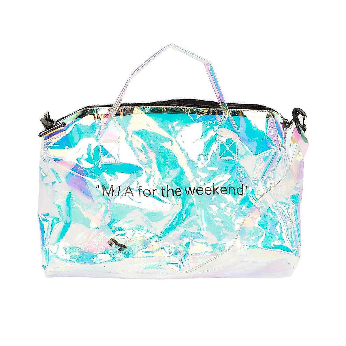 langweixiong Jelly PVC Clear Bags For Women Crossbody Shoulder Stadium Beach Handbags (SYMPHONY LASER)